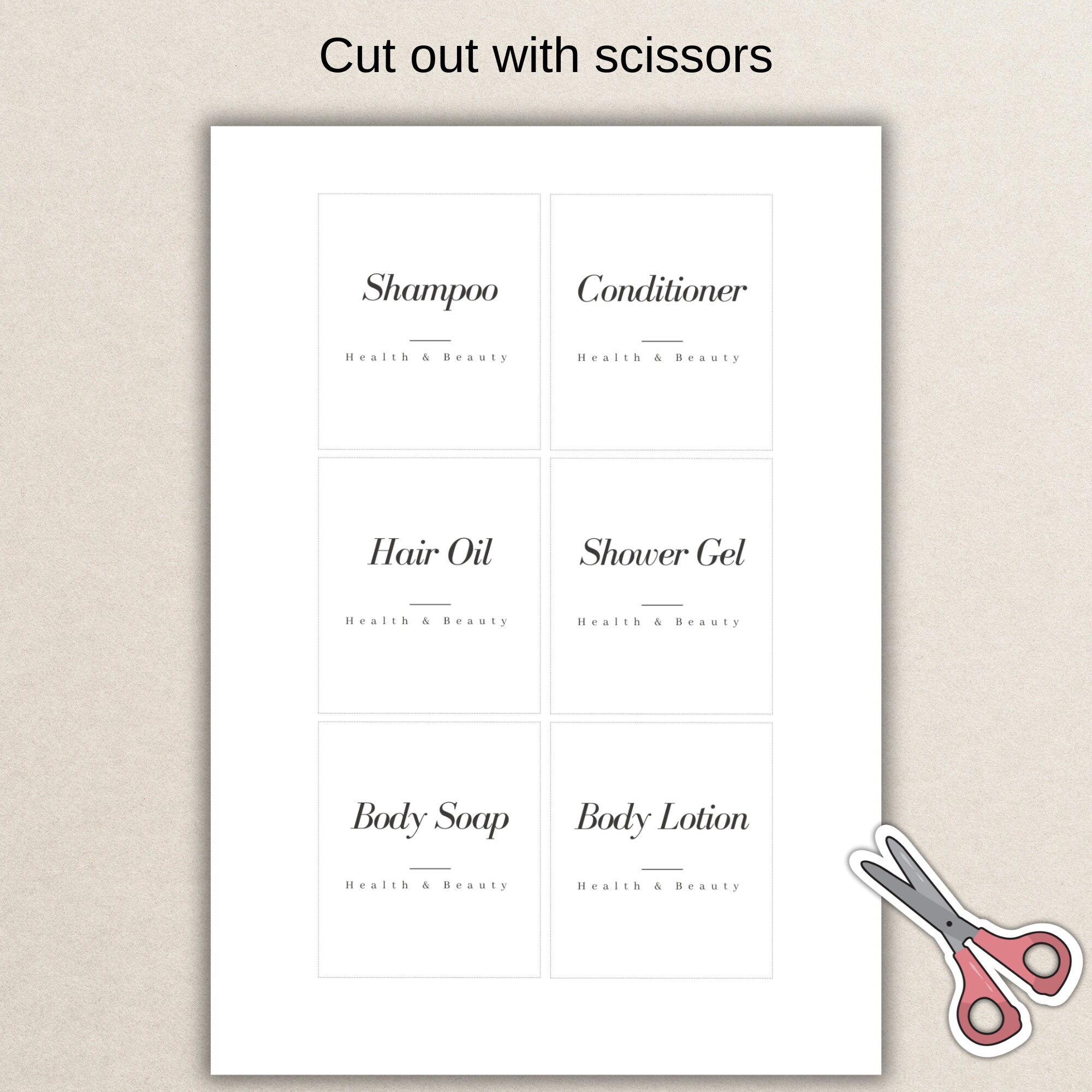 Printable Bathroom Organization Labels | for Storage Jars, Bottles or ...