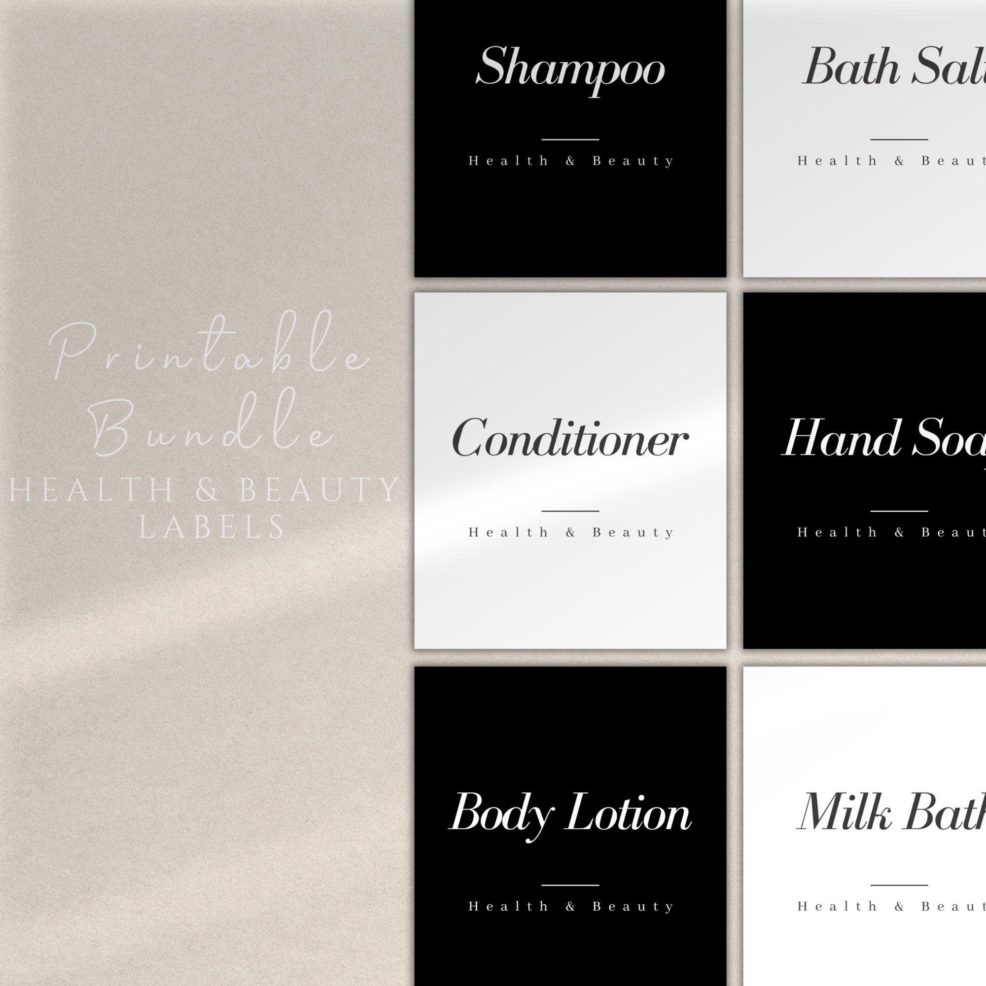 Printable Bundle Bathroom Organisation Labels | for Storage Jars ...
