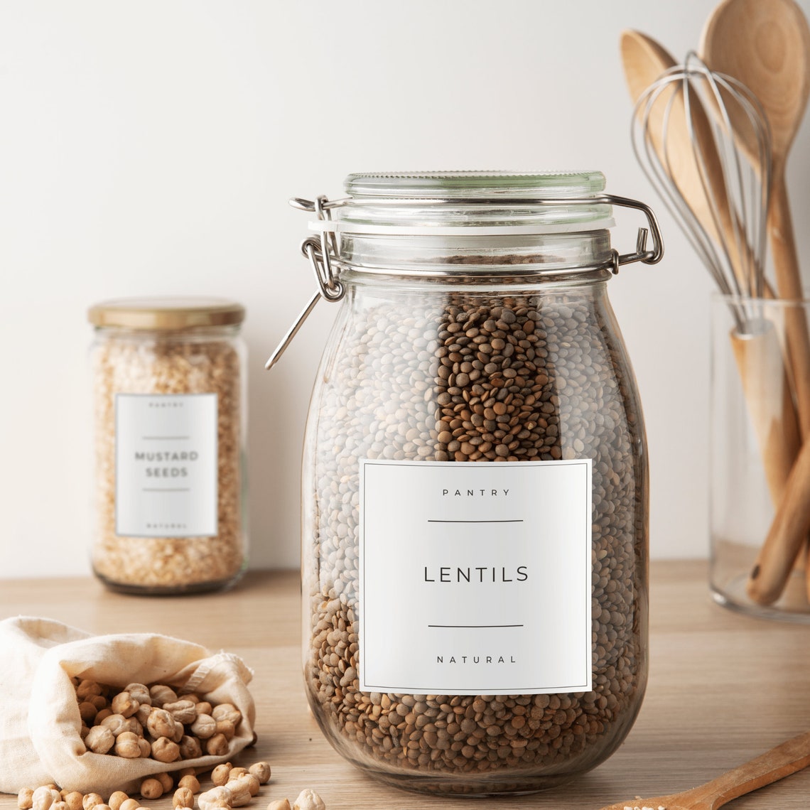 Printable Pantry Labels for an Organized Pantry, Pantry Organization ...