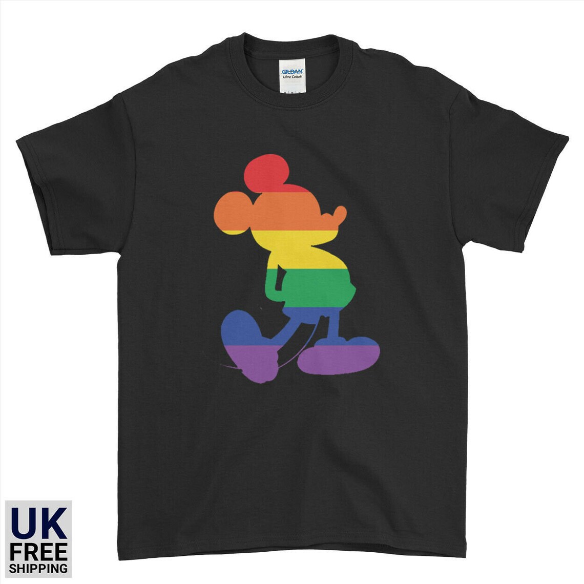 LGBT Gay Pride Mickey Mouse Rainbow Colours Lesbian T-shirt | Etsy UK