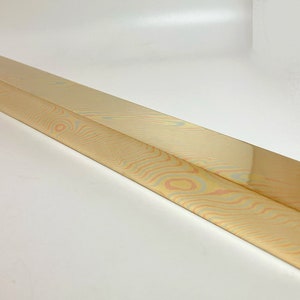 Mokume Gane Copper Square Bar: 120mmx10mmx25mm, Twist Pattern, Three ...