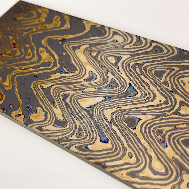 Titanium Damascus Ring - Etsy