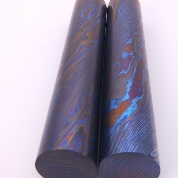 Titanium Damascus Ring - Etsy