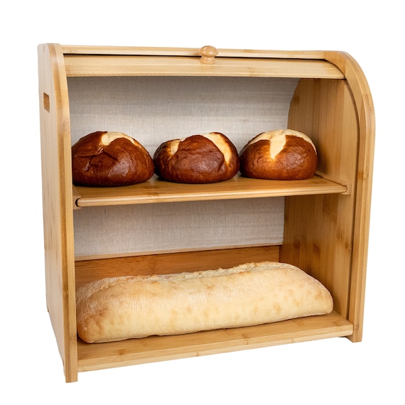 Bamboo Bread Box Bread Box for Kitchen Counter Top Bread - Etsy