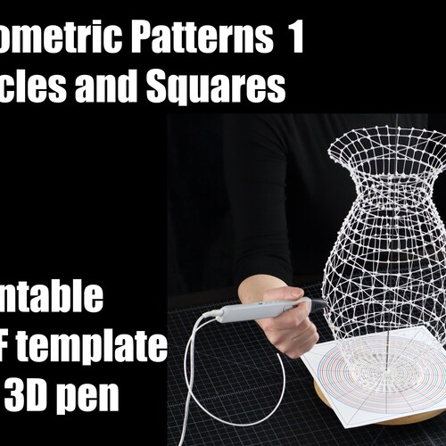 Geometric 3D Pen Templates printable Set 1 Circles and - Etsy