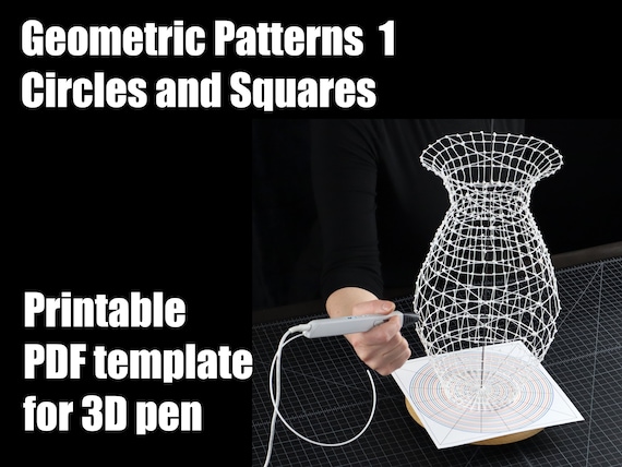 Geometric 3D Pen Templates printable Set 1 Circles and - Etsy
