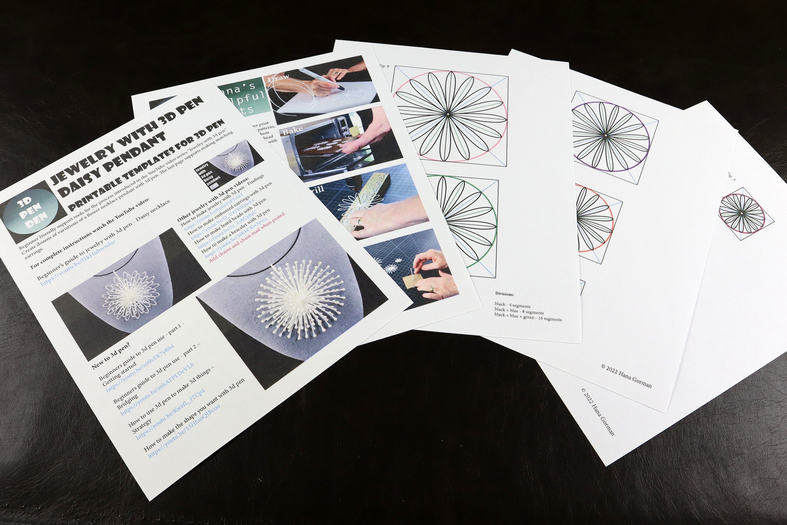 Daisy Necklace Pattern for 3d Pen - Etsy