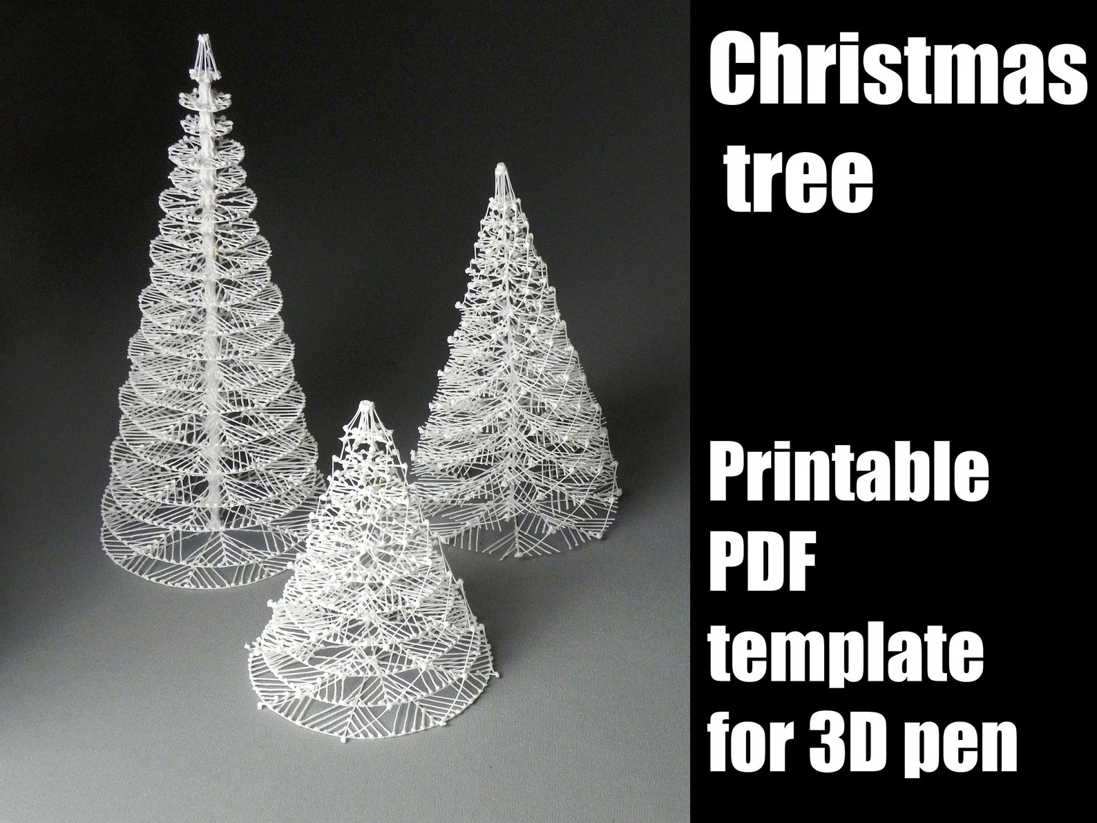 Christmas Tree - Printable PDF Template Pattern for 3D Pen - Etsy