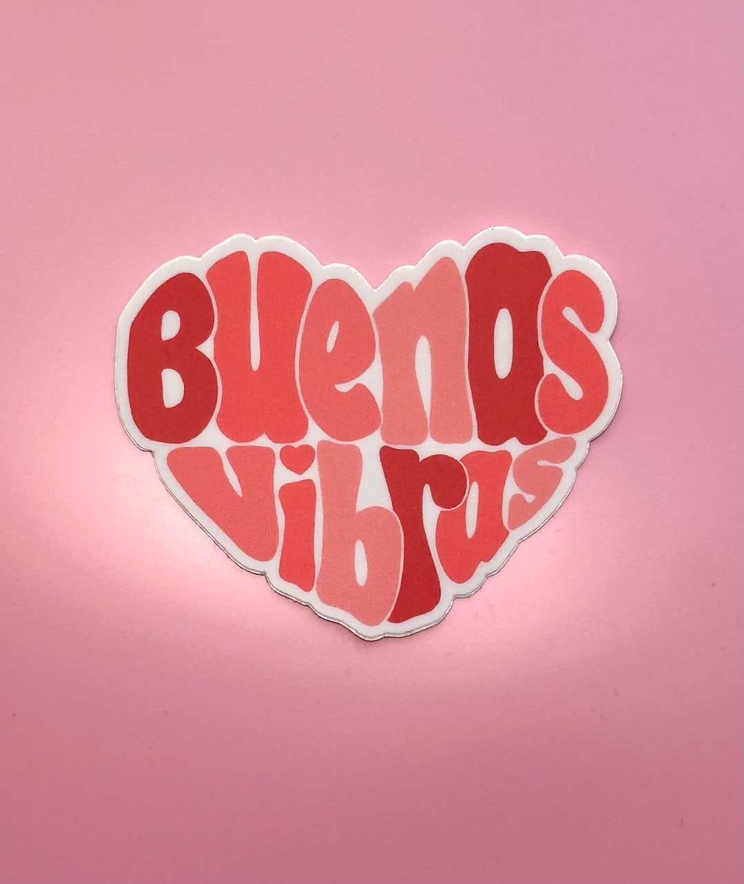 Buenas Vibras Good Vibes Evil Pink Heart Spanish Sticker - Etsy