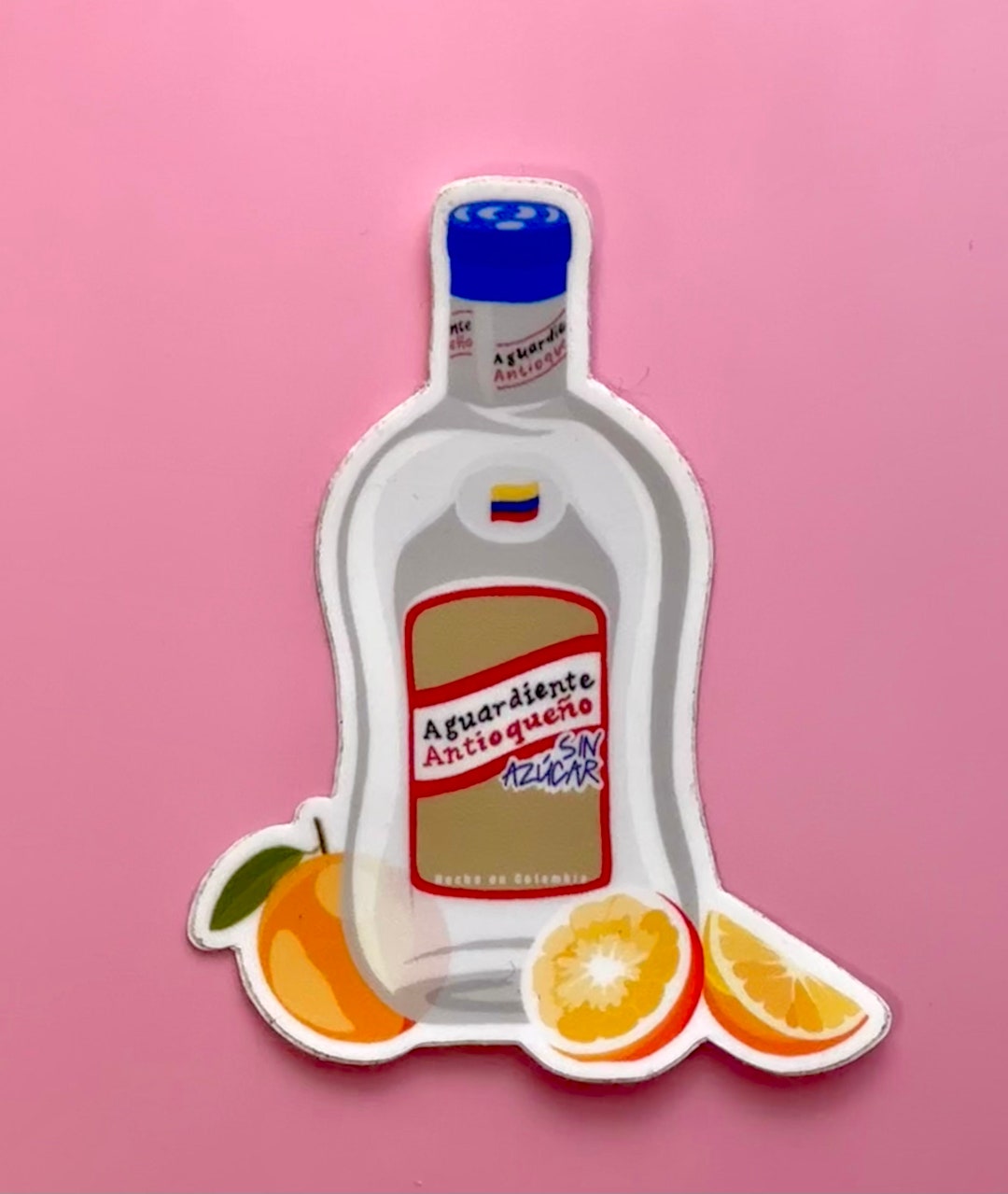 Aguardiente Gusto Bottle With Oranges Sticker - Etsy