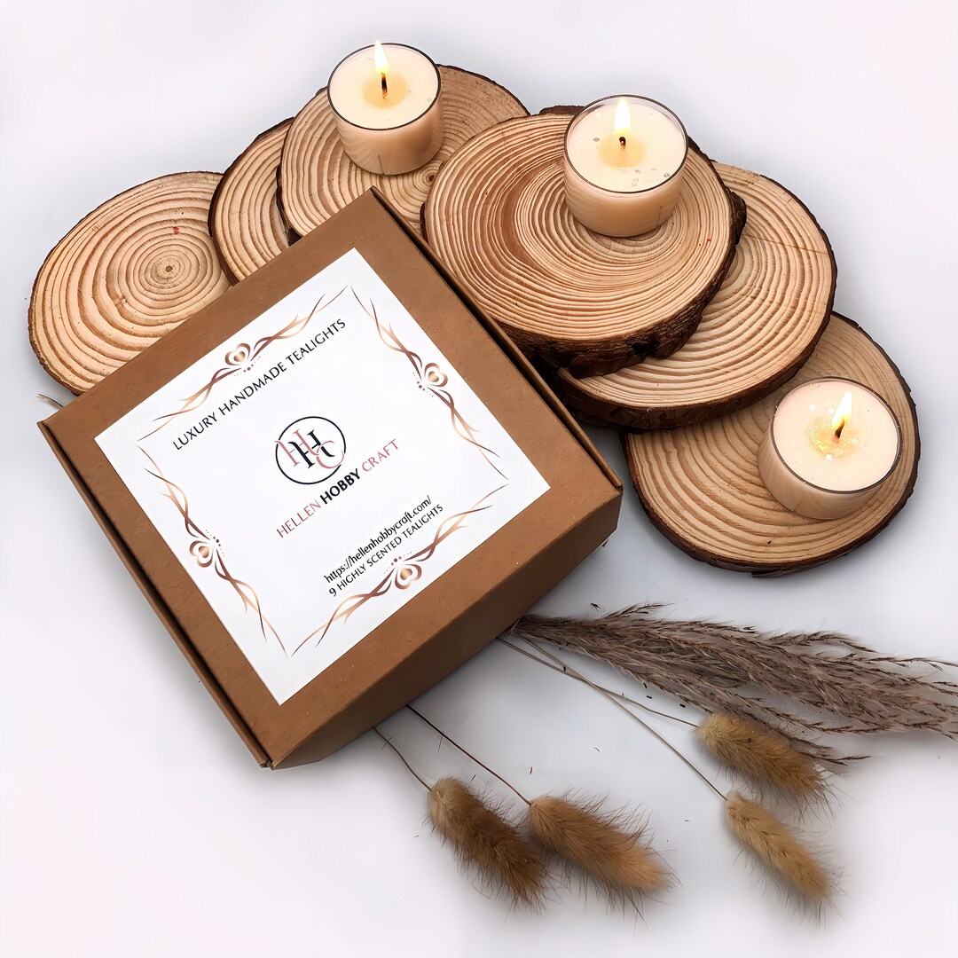 Highly Scented Tea Lights Box, Small Luxury Handmade Candles. - Etsy