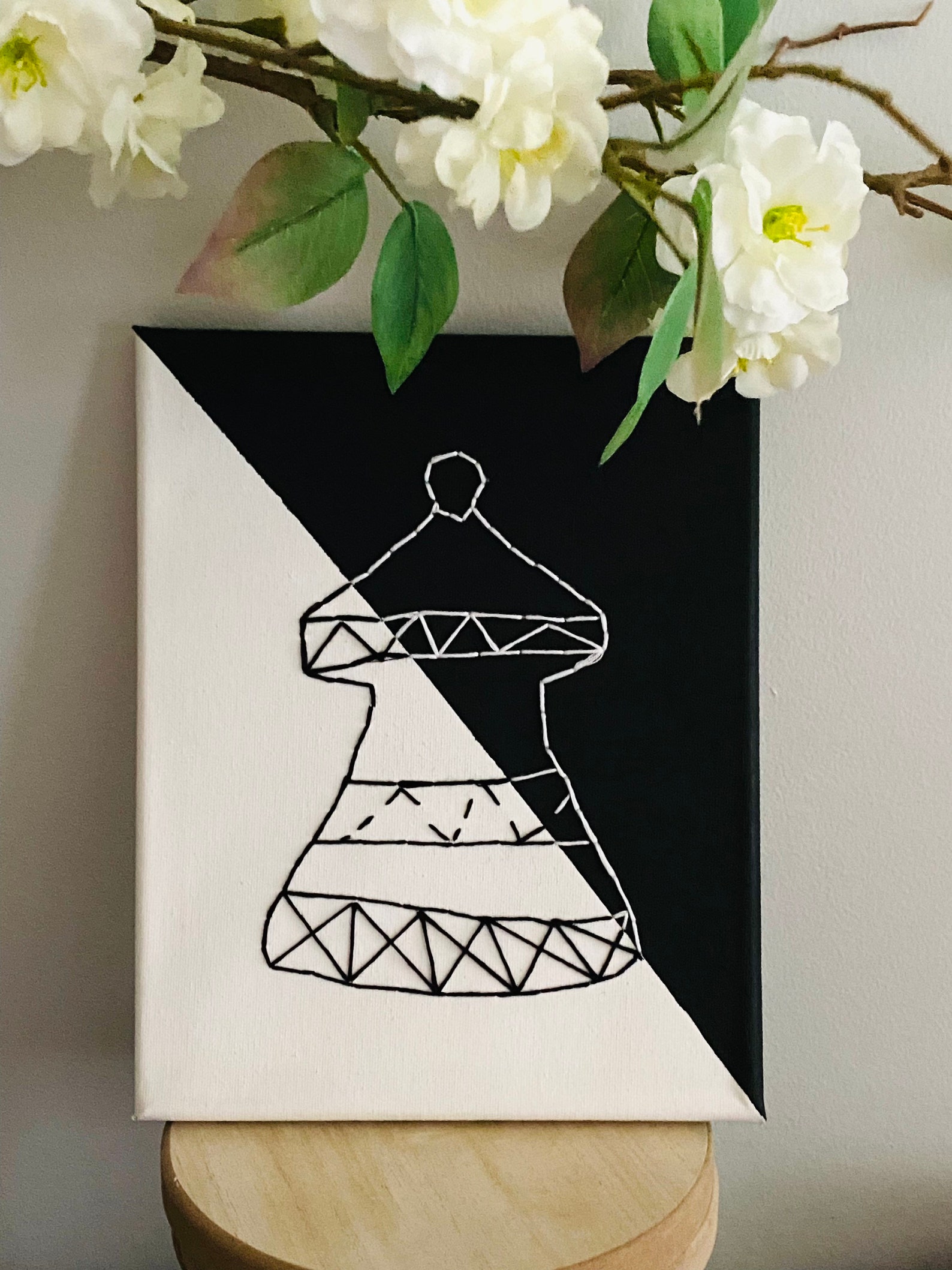 Habesha Mesob Line Canvas Thread Art, Eritrean/ethiopian Wall Art Print ...