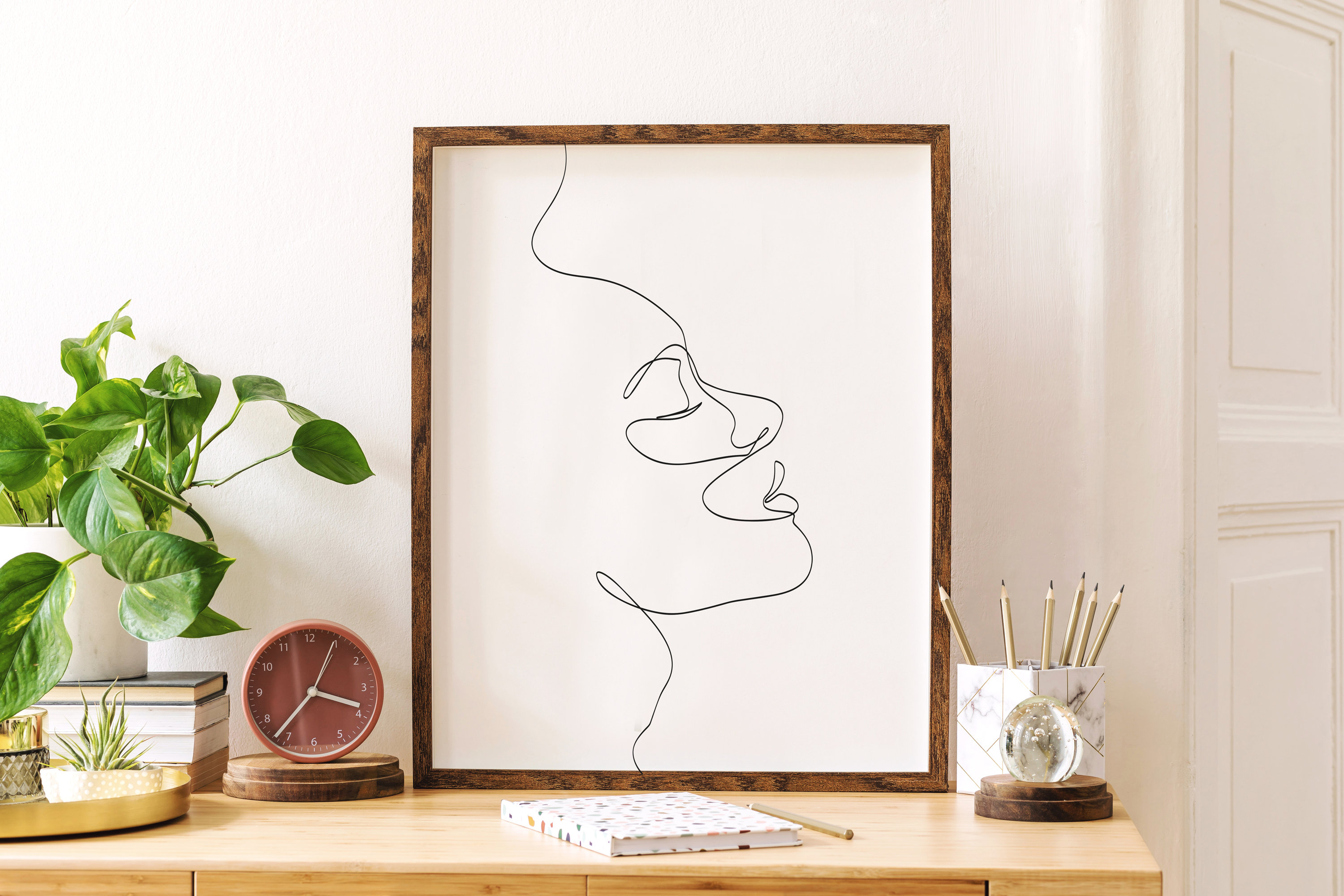 Face Line Drawing, DIGITAL DOWNLOAD, Single Line Drawing, Female Figure ...