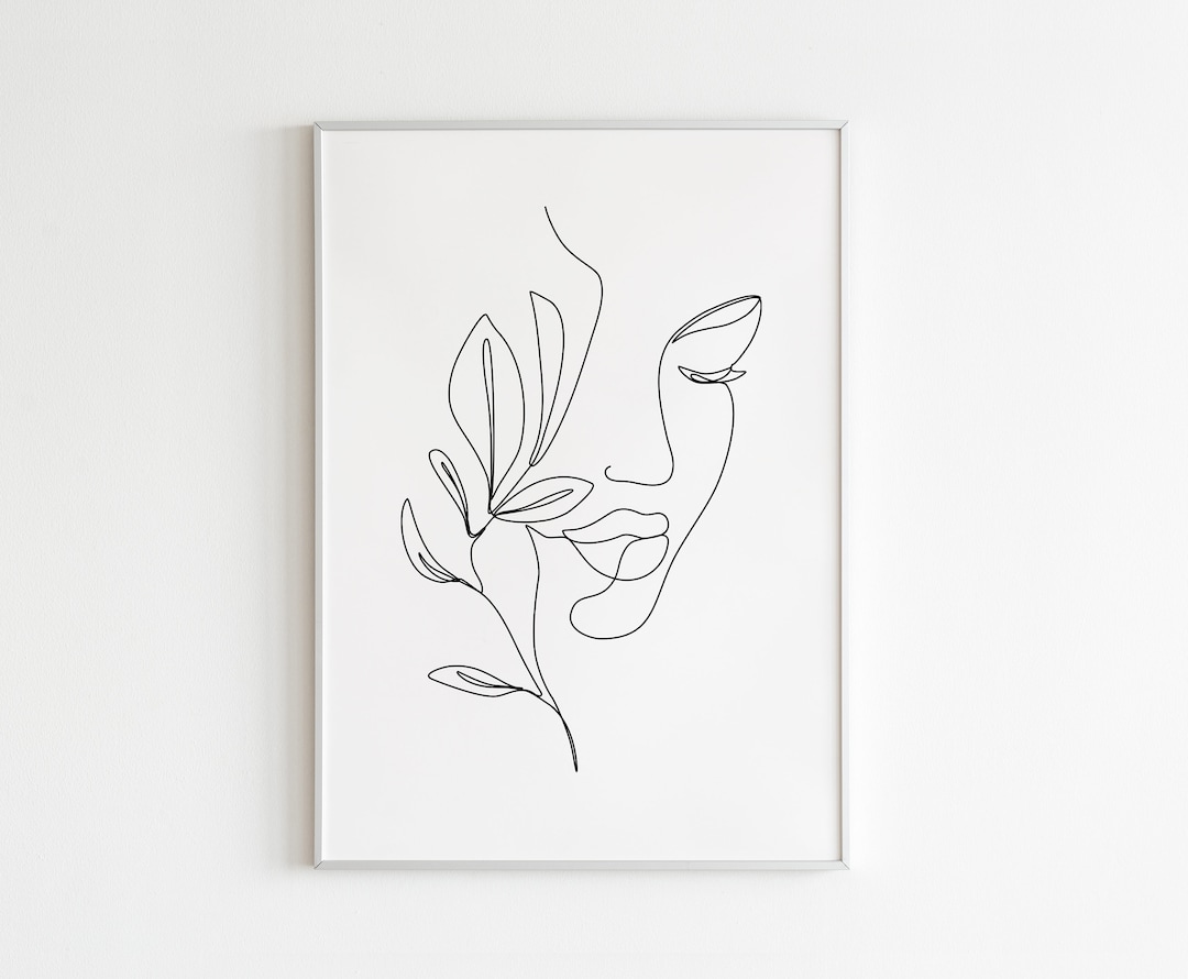 Female Line Art, DIGITAL DOWNLOAD, Single Line Art, Feminist Line Art ...