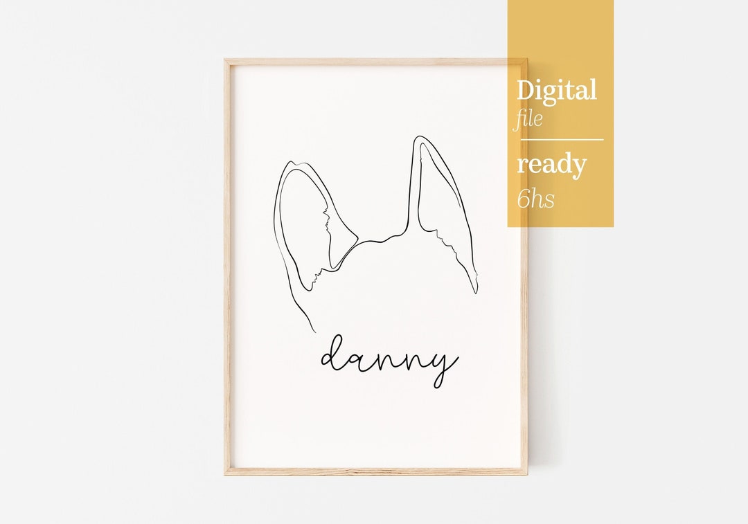 Dog Line Art, Pet Line Drawing, Custom Line Art, Single Line Drawing ...