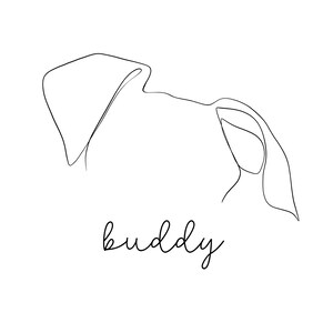 Dog Line Art, Pet Line Drawing, Custom Line Art, Single Line Drawing ...