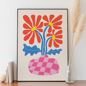 Groovy Wall Art, DIGITAL DOWNLOAD, Cool Posters, Groovy Flower, Trippy ...