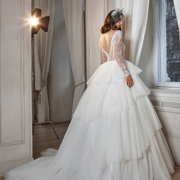 V Back Wedding Dress - Etsy