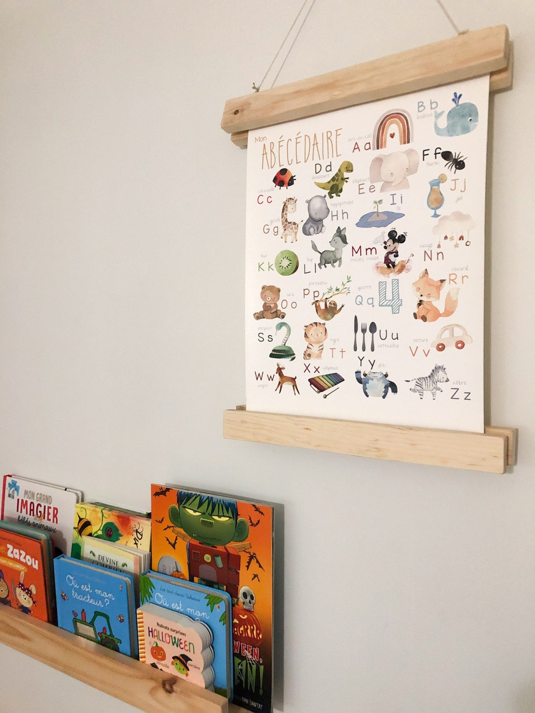 Illustrated Primer Poster, Alphabet, Image - Etsy