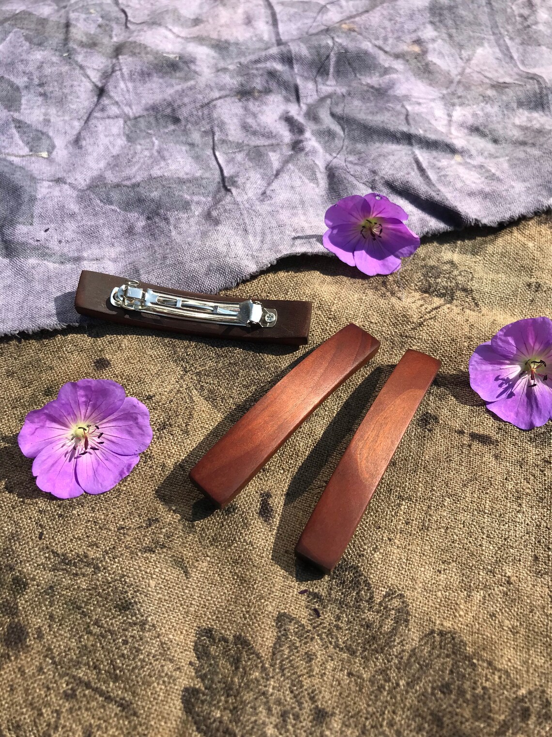 Reclaimed Thermo Wood Hair Clips. French Barrette Hair Claws. - Etsy