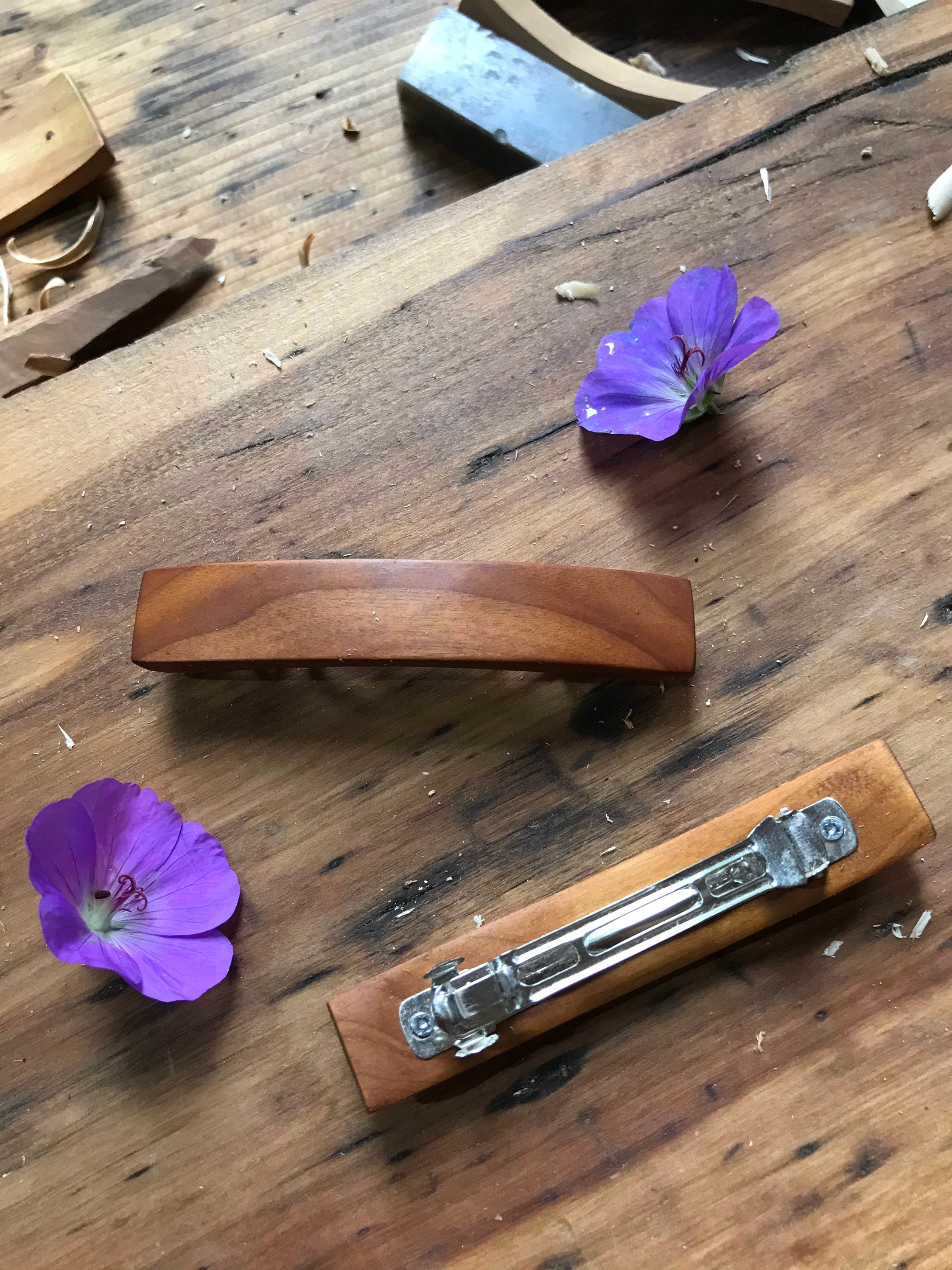 Reclaimed Thermo Wood Hair Clips. French Barrette Hair Claws. - Etsy