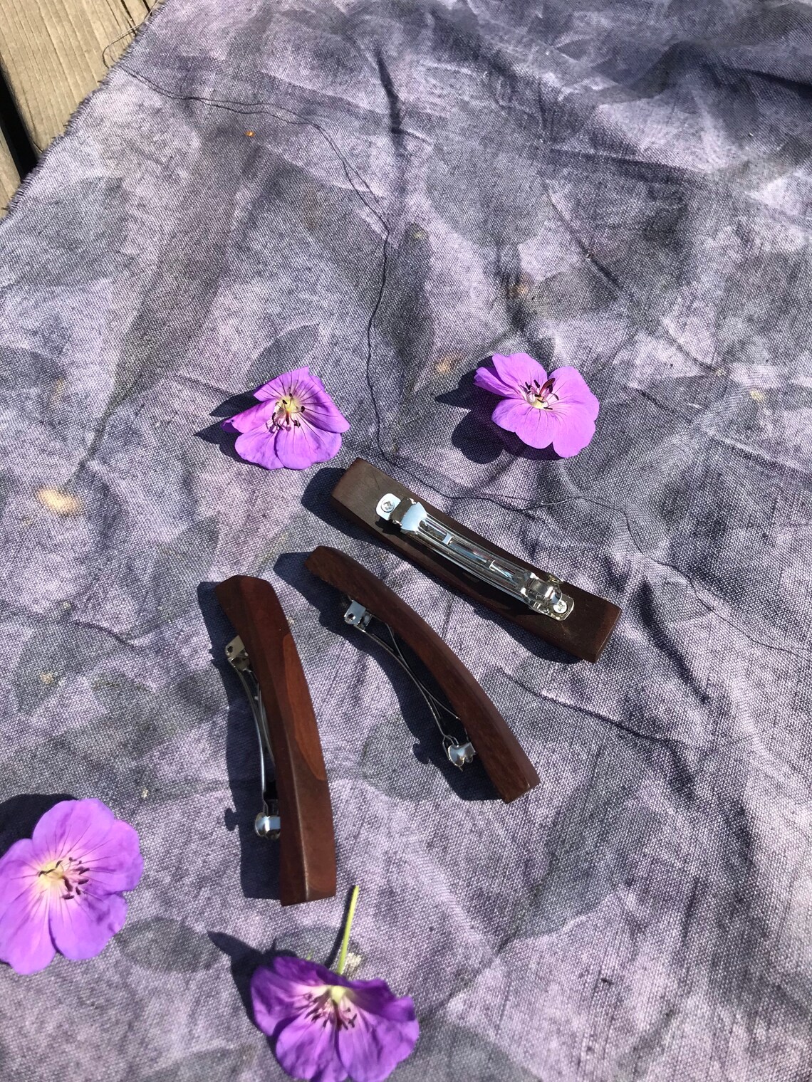 Reclaimed Thermo Wood Hair Clips. French Barrette Hair Claws. - Etsy