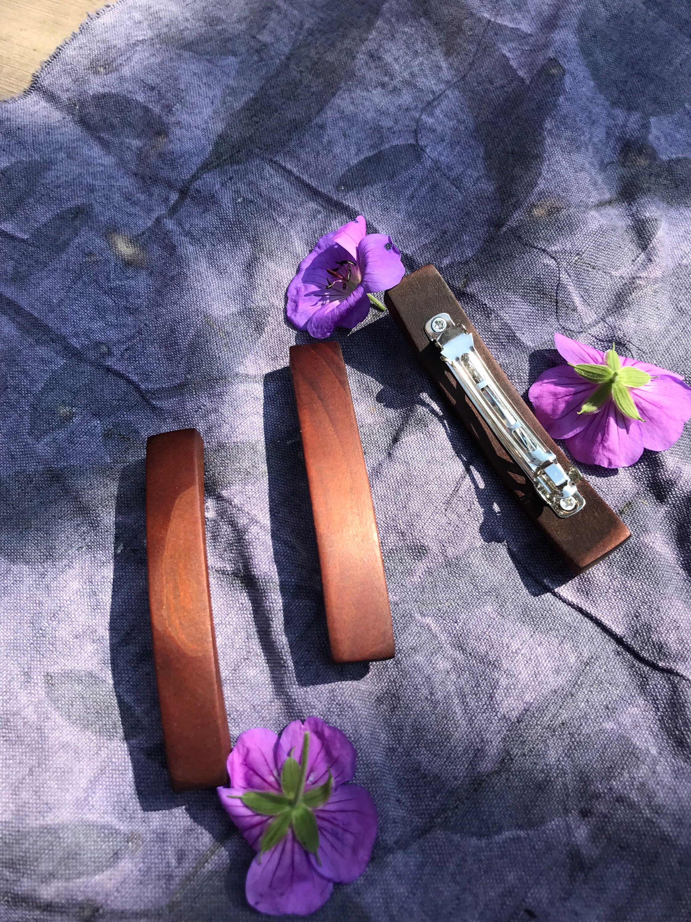 Reclaimed Thermo Wood Hair Clips. French Barrette Hair Claws. - Etsy