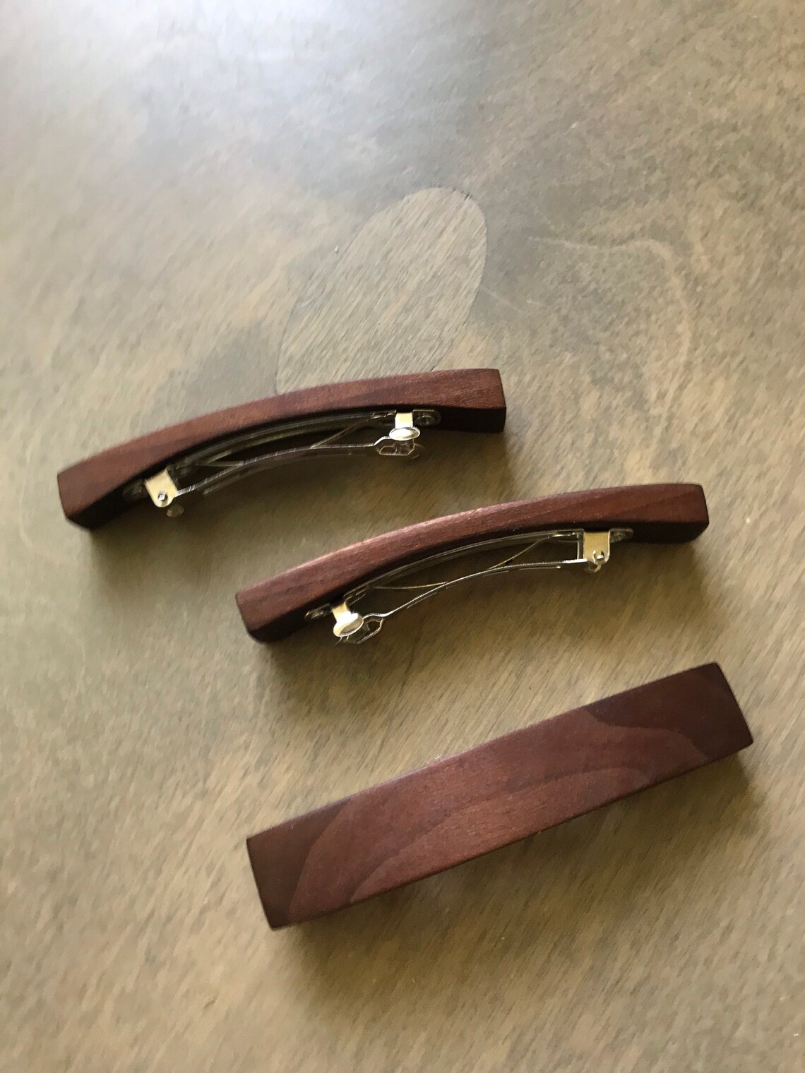 Reclaimed Thermo Wood Hair Clips. French Barrette Hair Claws. - Etsy