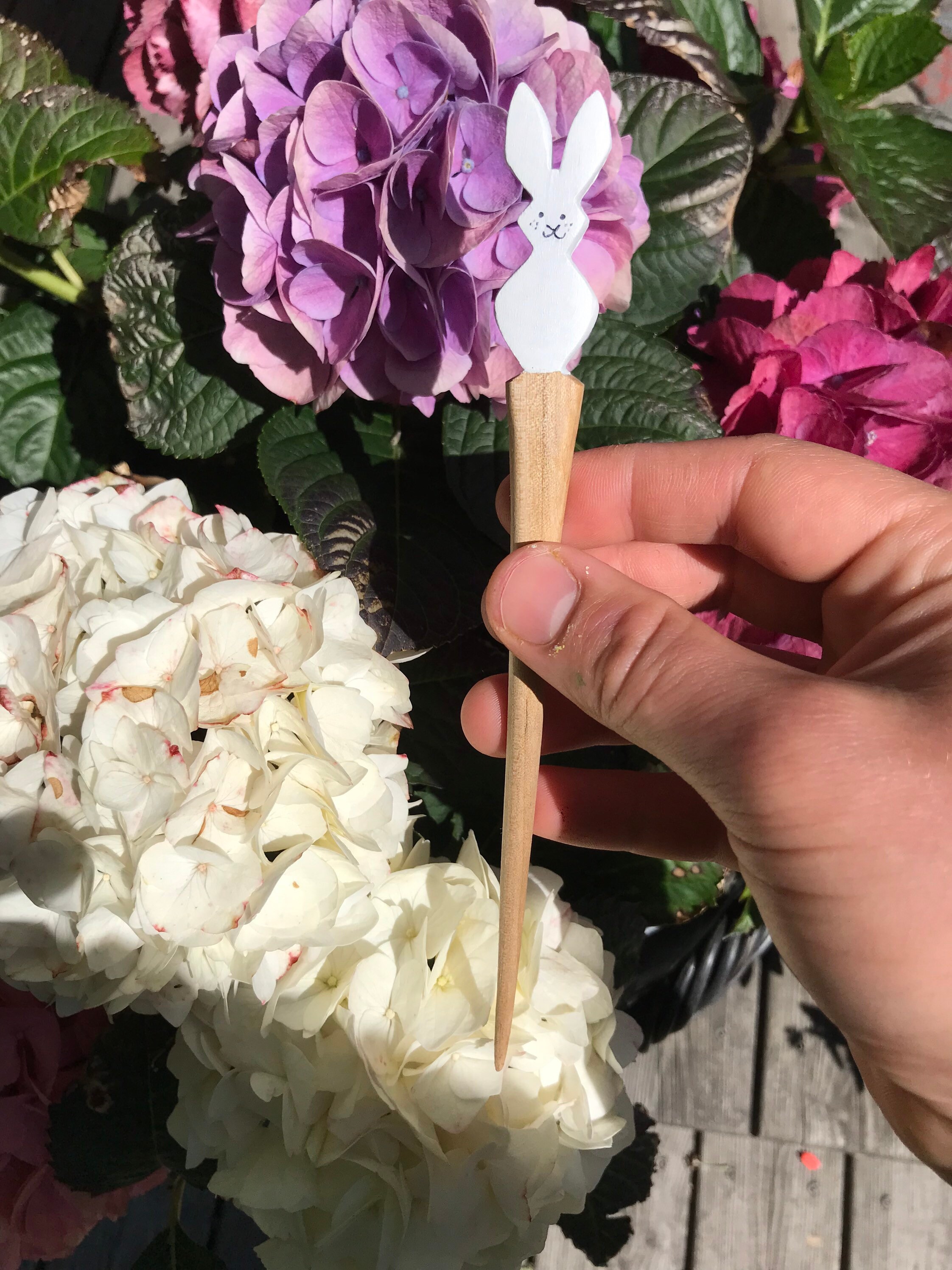 Bunny Hair Sticks. Wooden Rabbit Hair Pins Made From Birch - Etsy