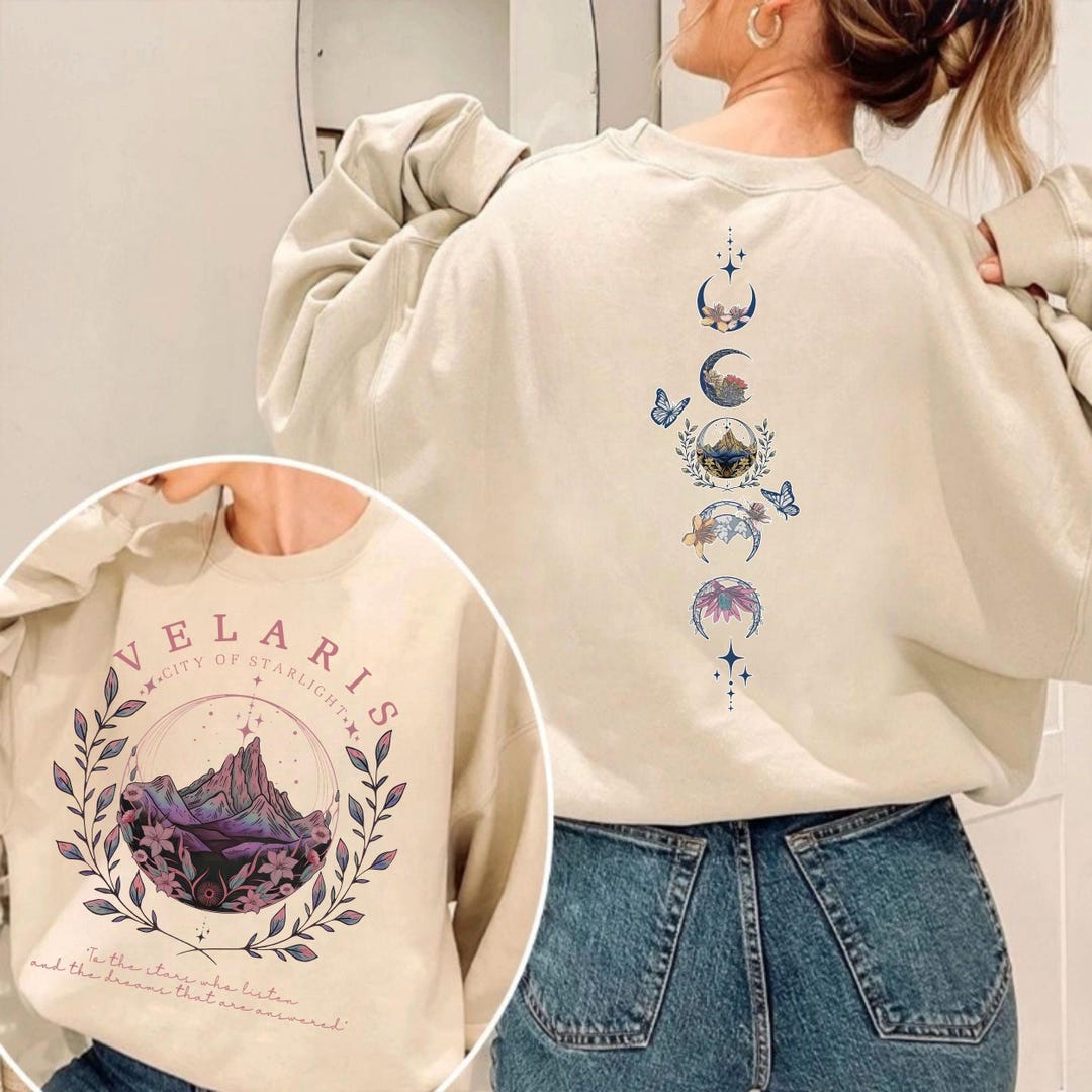 Velaris City of Starlight Two-sided Sweatshirt, the Night Court Sweater ...