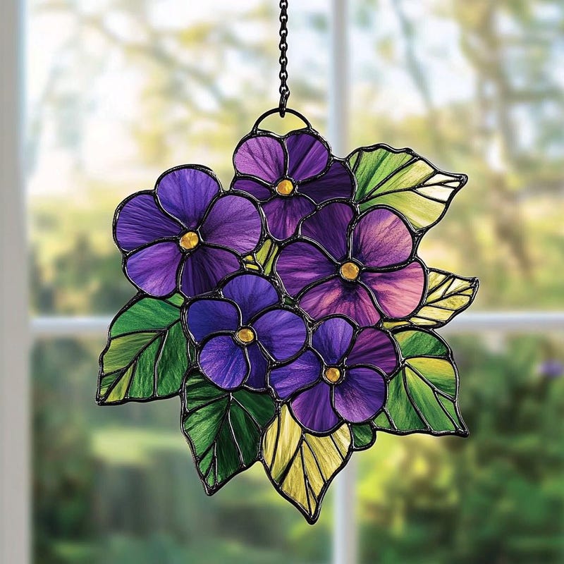 Violet Stained Glass - Etsy