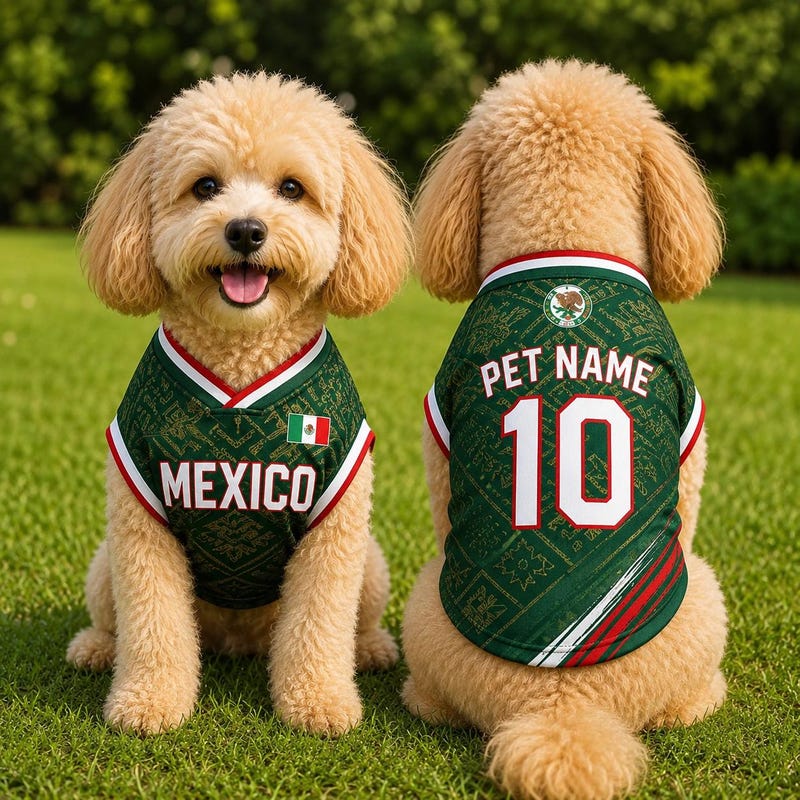 Mexico Pet Soccer Jersey - Etsy