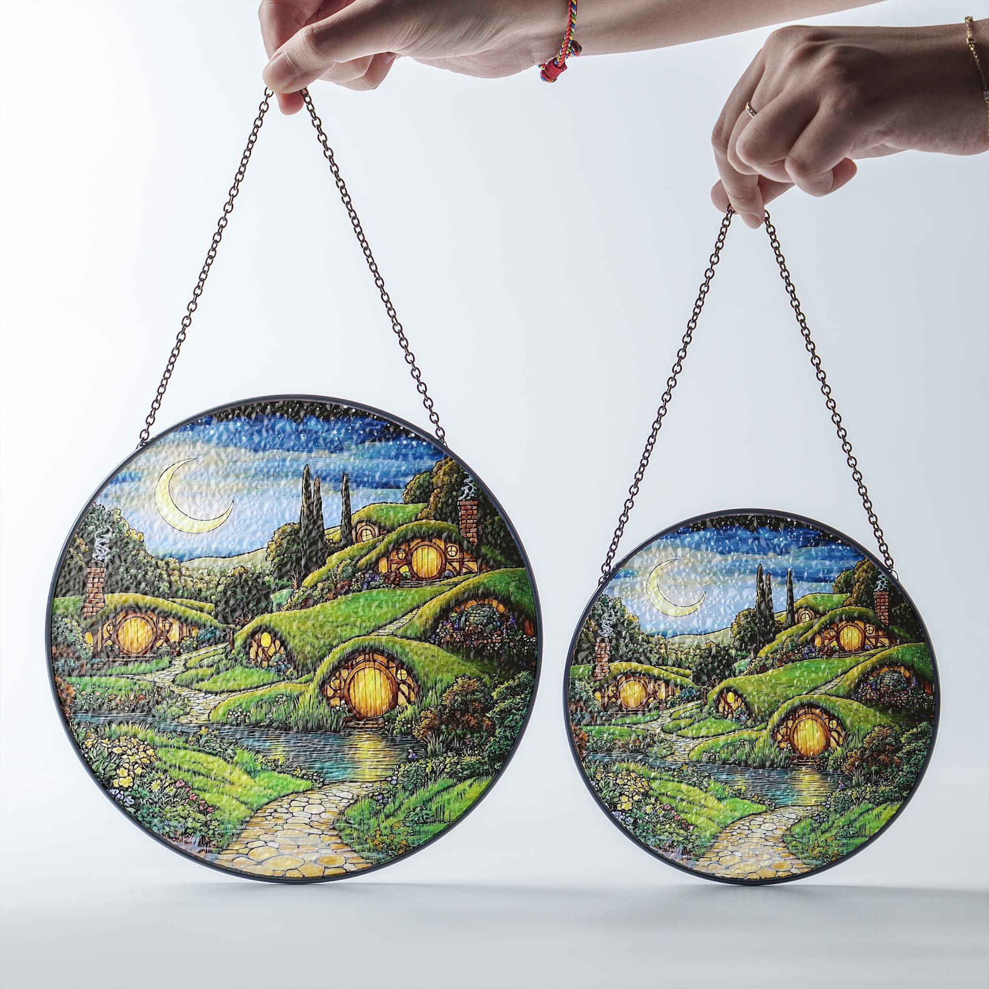 The Shire Hobbit Acrylic Suncatcher Ornament, Stained Glass Movie 2D ...