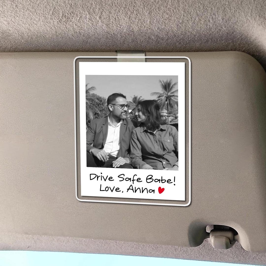 Drive Safe Dad Visor Clip With Custom Photo – Father’s Day Gift From ...