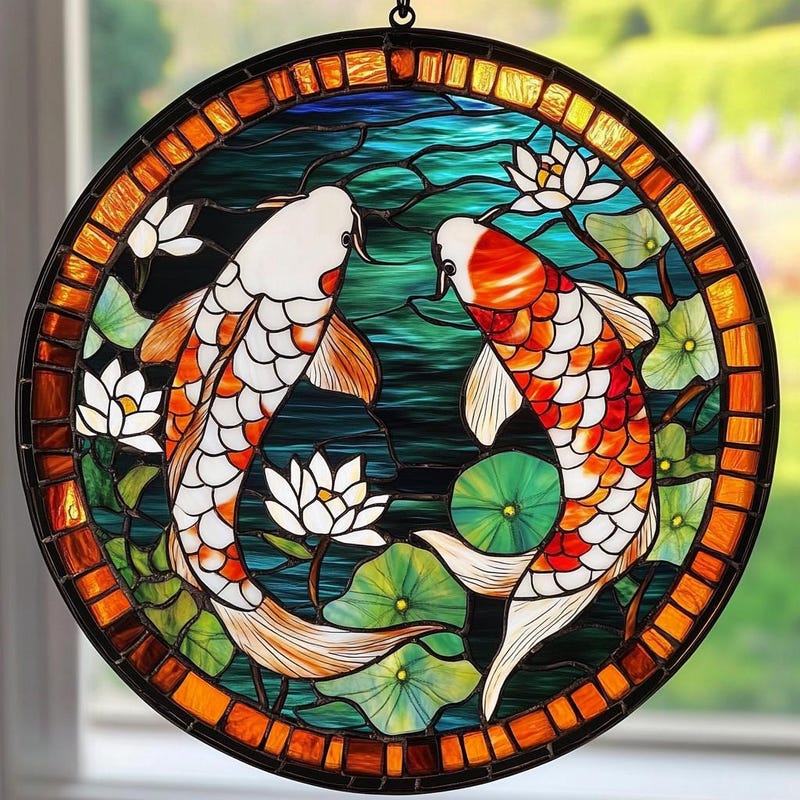 Stained Glass Koi - Etsy