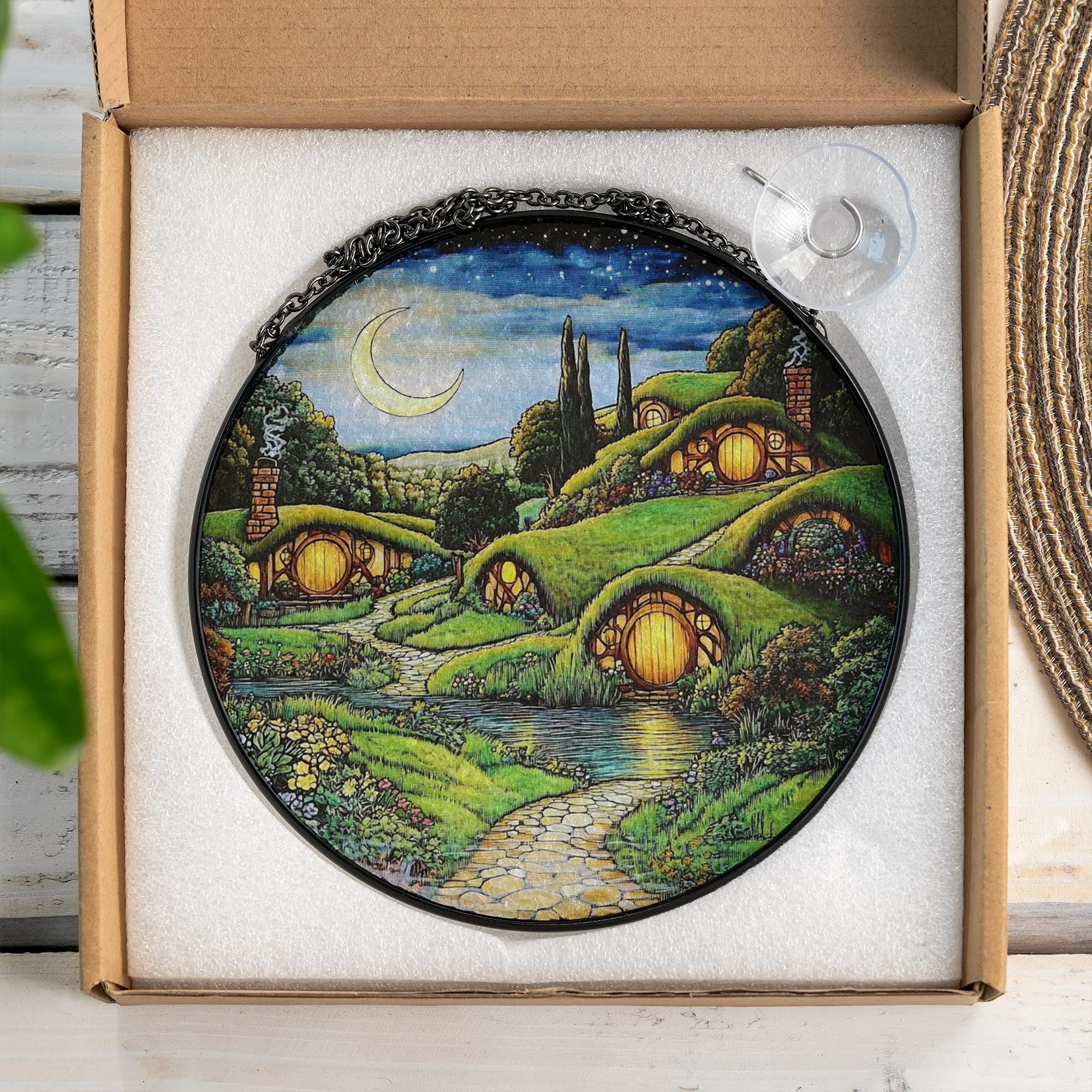 The Shire Hobbit Acrylic Suncatcher Ornament, Stained Glass Movie 2D ...