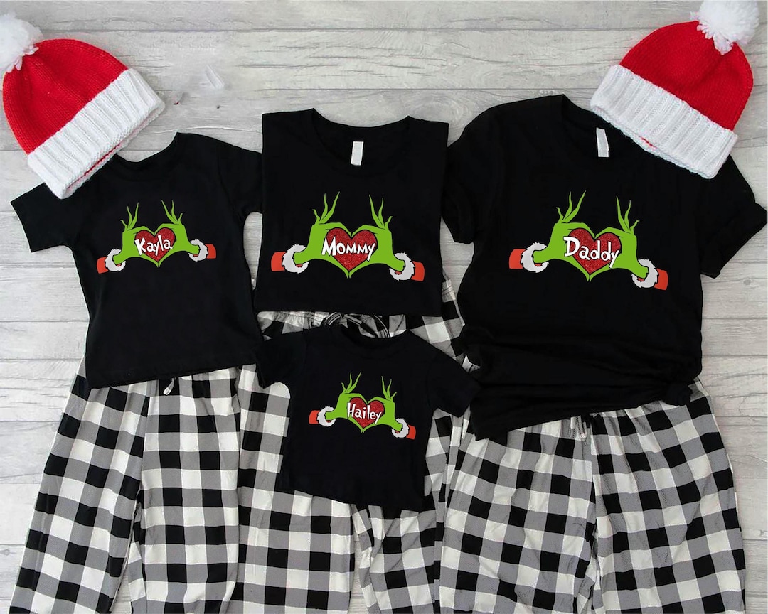 Custom Grinch Family Shirts, Funny Grinchmas Matching Shirts, Grinch ...
