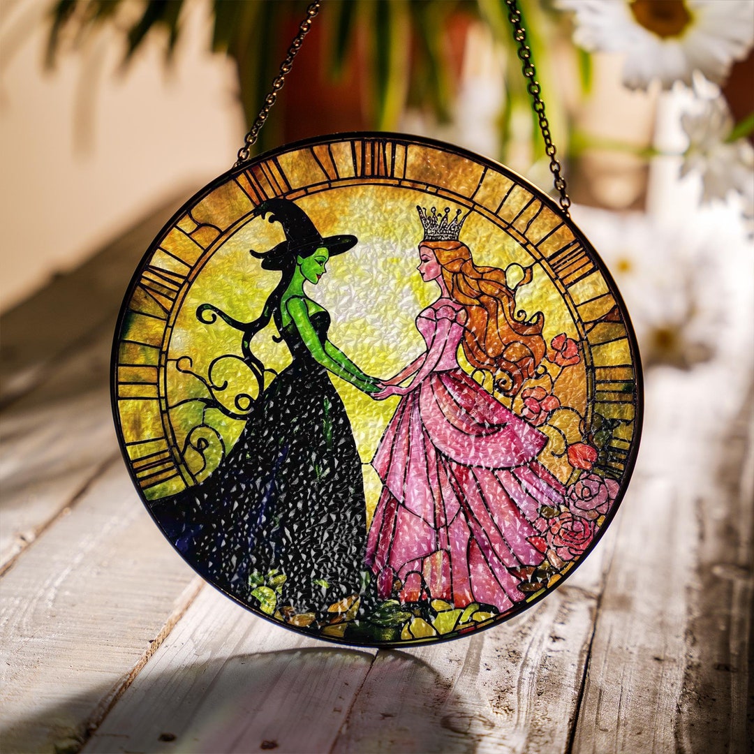 Elphaba and Glinda Besties Acrylic Suncatcher Ornament, Witches of Oz ...