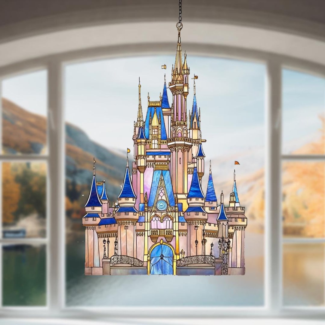 Disneyland Castle Suncatcher, Vintage Disney Window Decor - Etsy