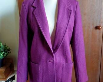 Magenta Wool Jacket - Etsy