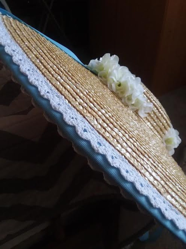 Custom Authentic Straw Colonial Style Bergere Hat - Etsy