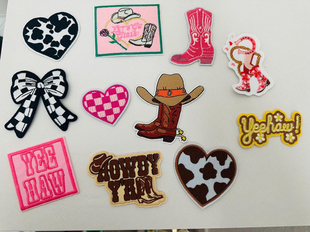 Trucker Hat Patches | Cow Girl Iron on Patches | Aesthetic Patches ...