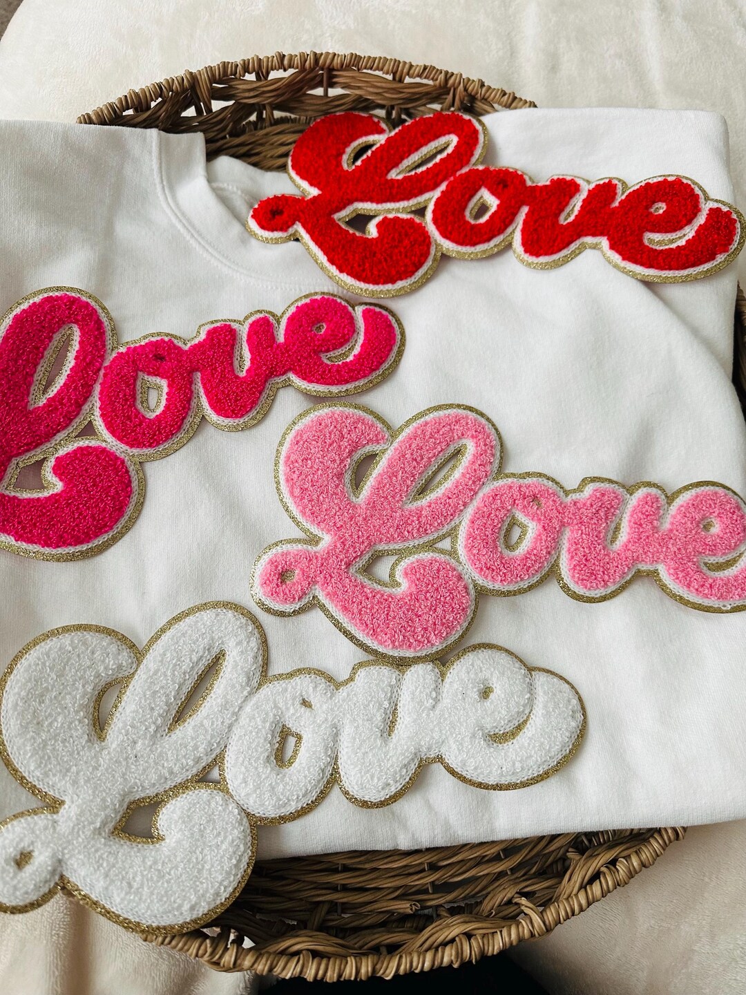Love Patches | Large Patches | Valentines Patches | Sequins Patches ...