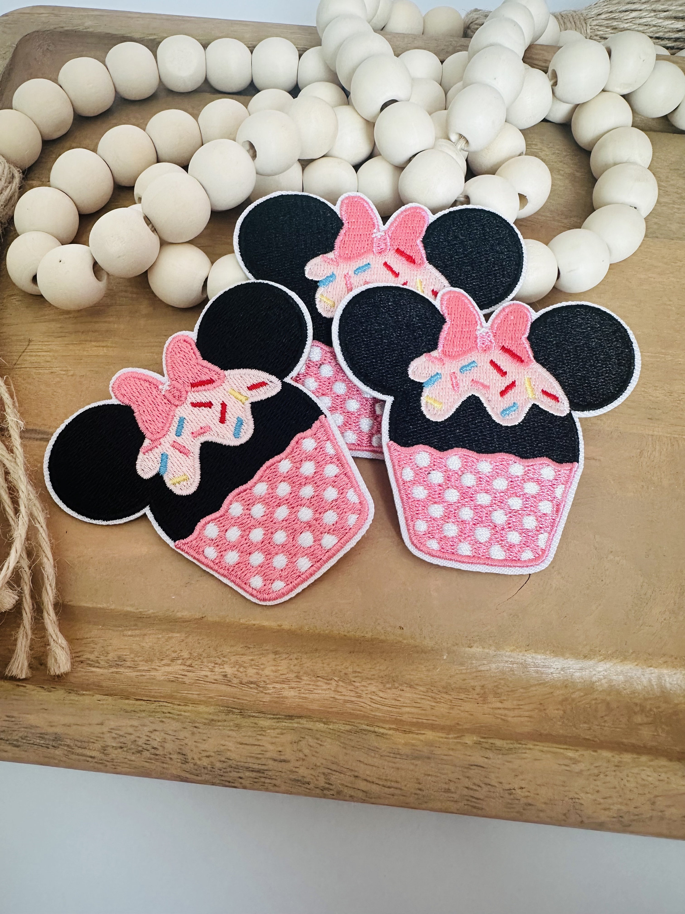 Minnie Mouse Patches | Minnie Mouse Cupcake Patch | Iron on Patches ...