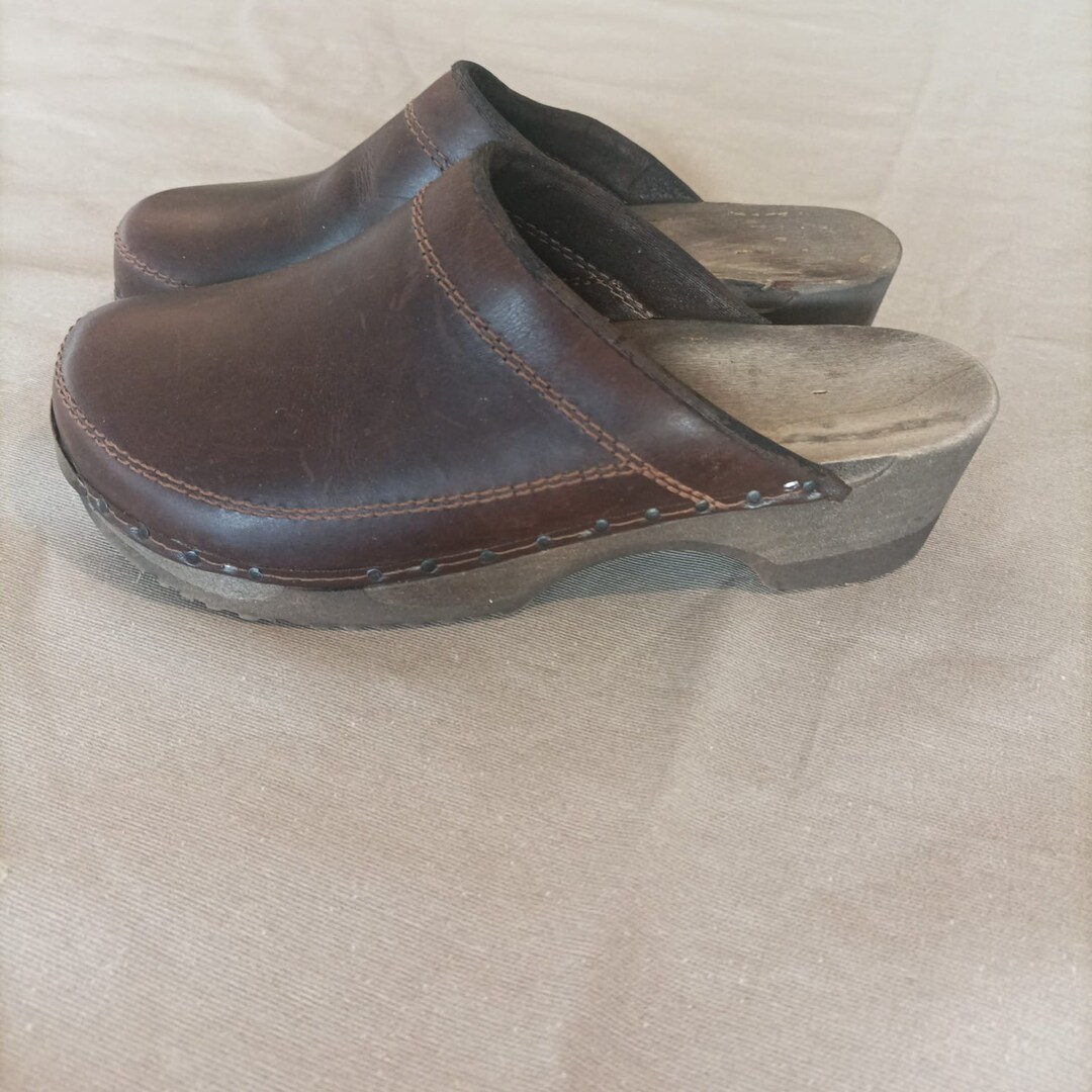 NOS Vintage Brown Wooden Clogs, Clogs for Women and Men, Classic Clogs ...