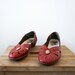 Vintage Red Leather Shoes - Etsy