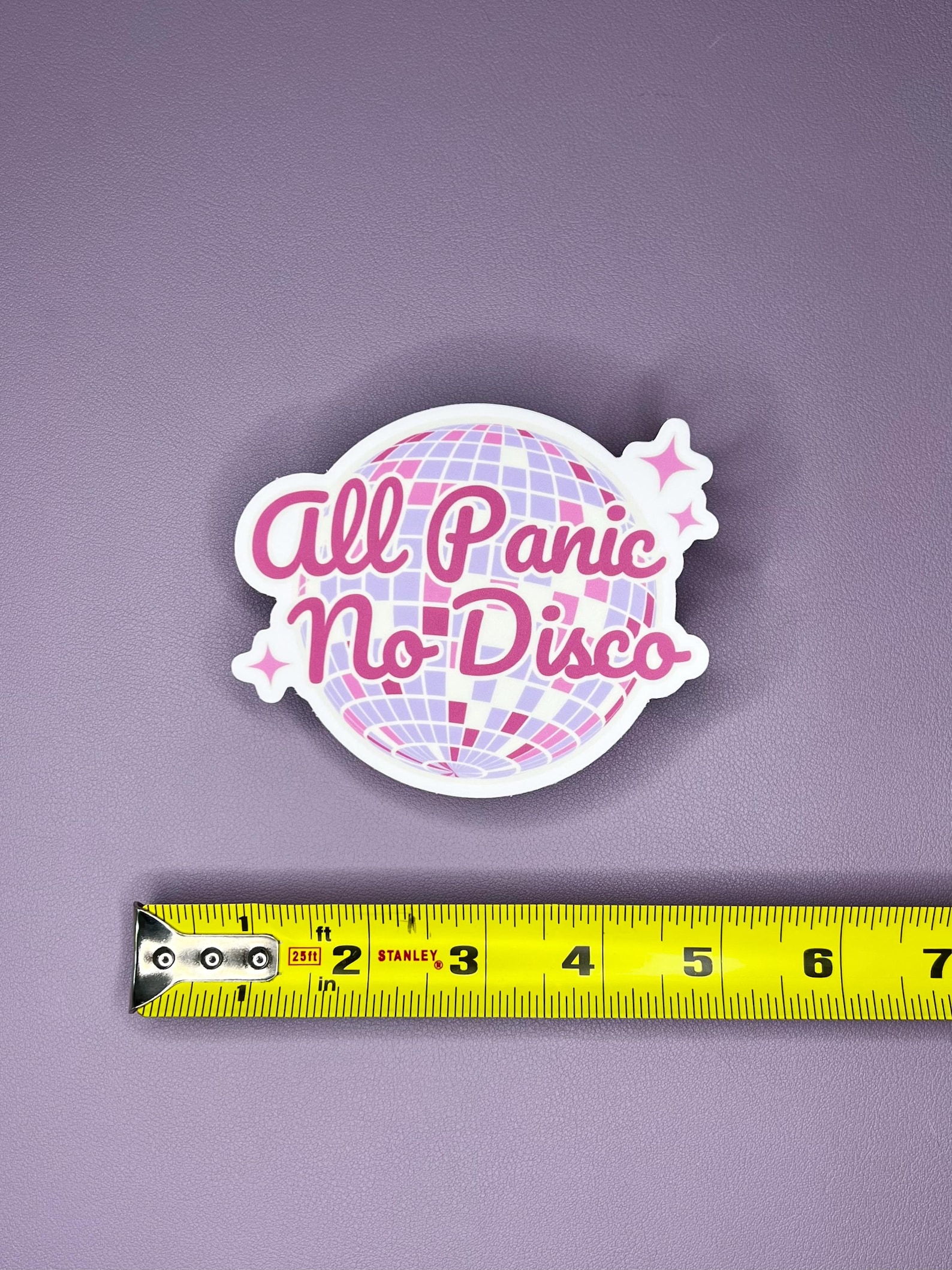 All Panic No Disco Sticker, Anxiety Laptop Decal, Pink Waterproof Water Bottle Sticker - Etsy