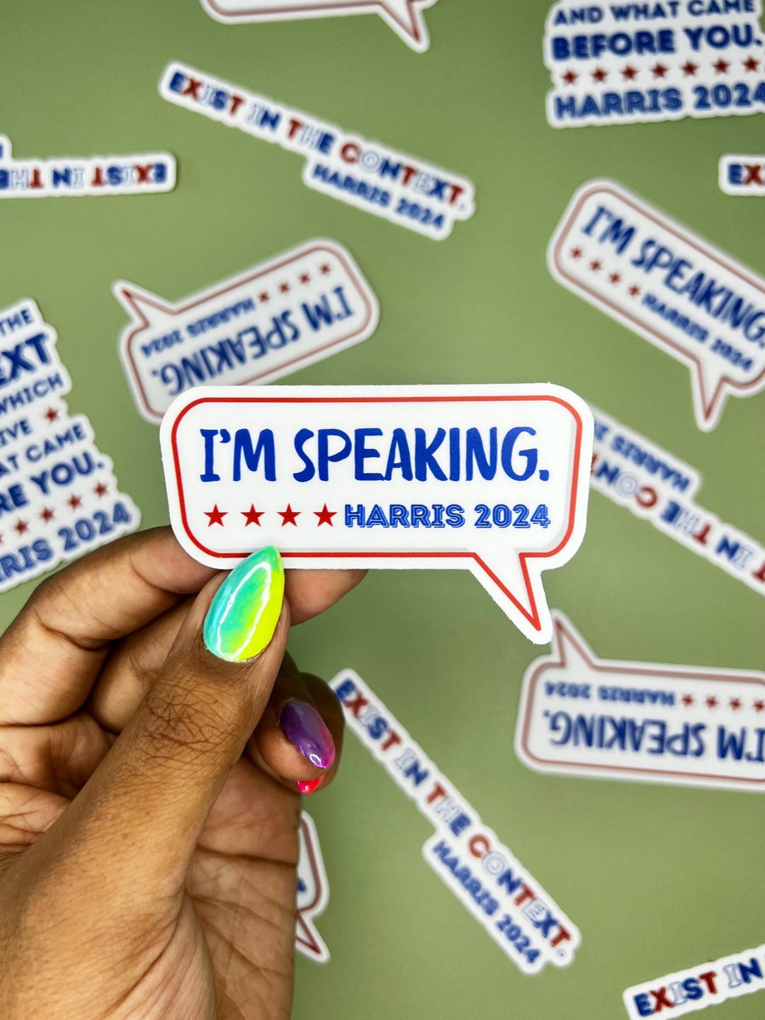 Im Speaking Kamala Harris Sticker, Harris Walz Waterproof Vinyl Decal ...