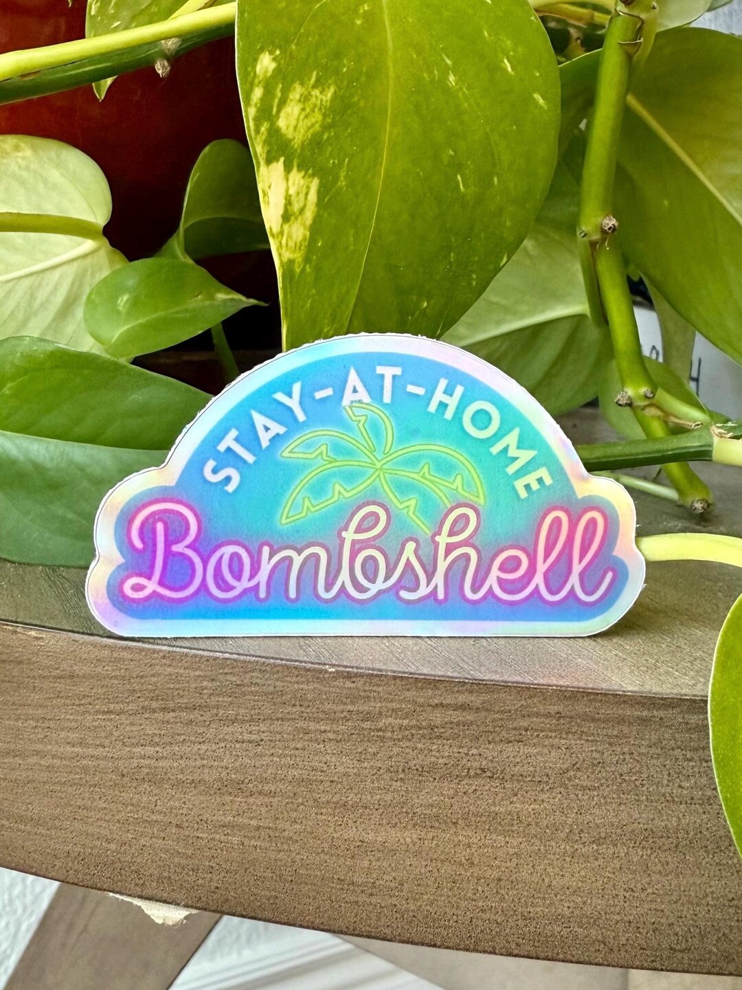 Love Island Bombshell Sticker, Holographic Stay at Home Islander Gift ...