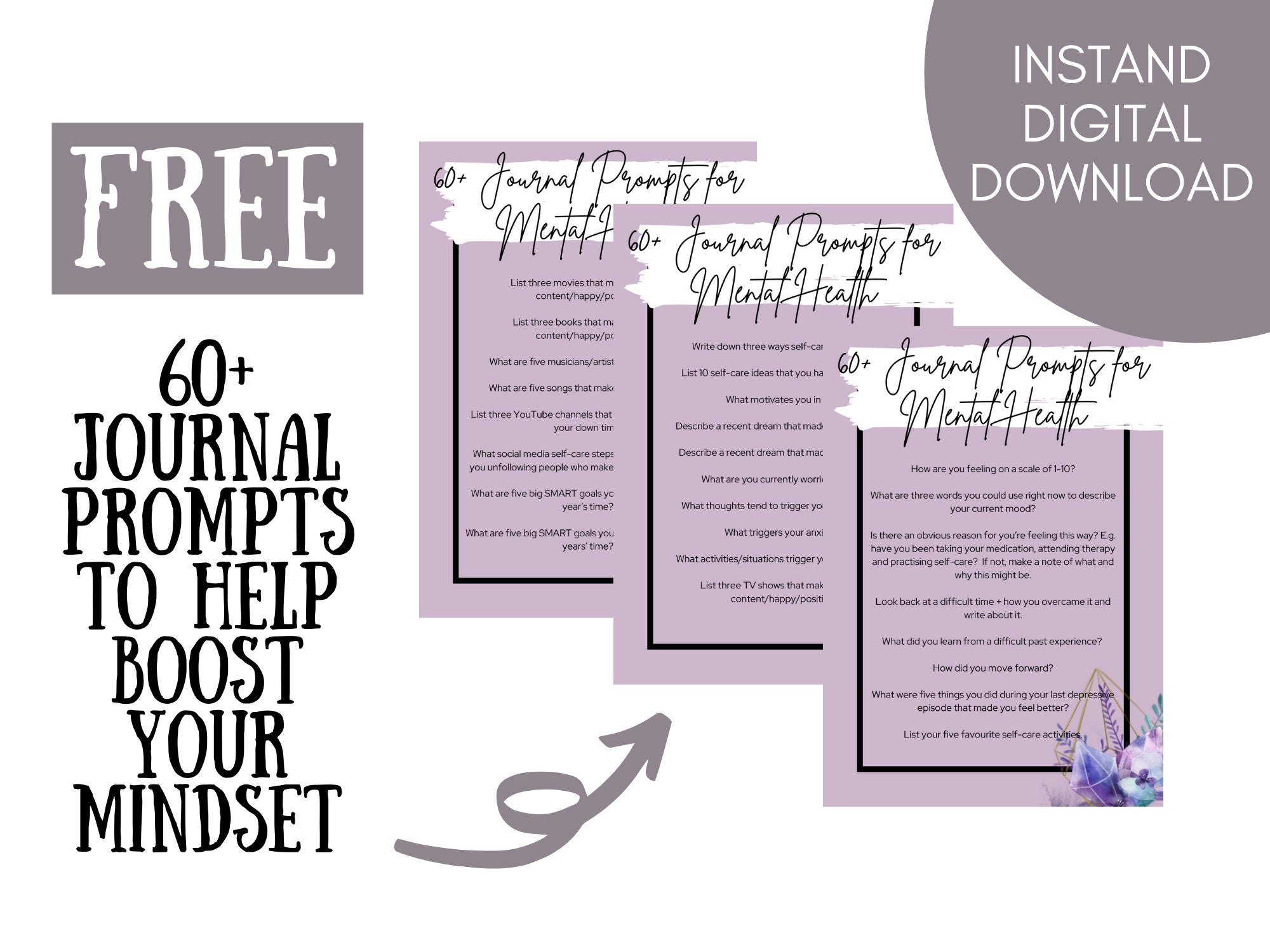 Positive Mindset Journal Printable Mindset Planner Self - Etsy UK